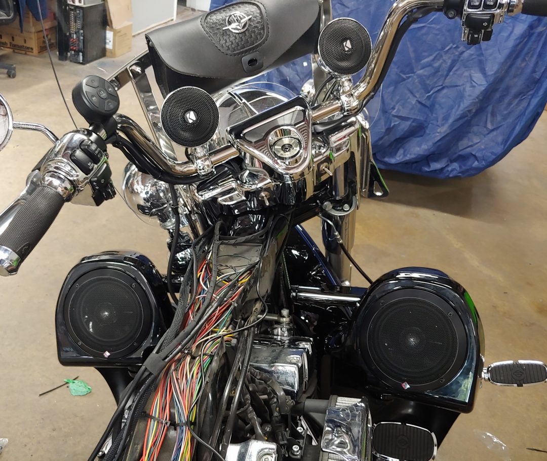 Road King Sound system install - Harley audio Oakville Ontario Canada